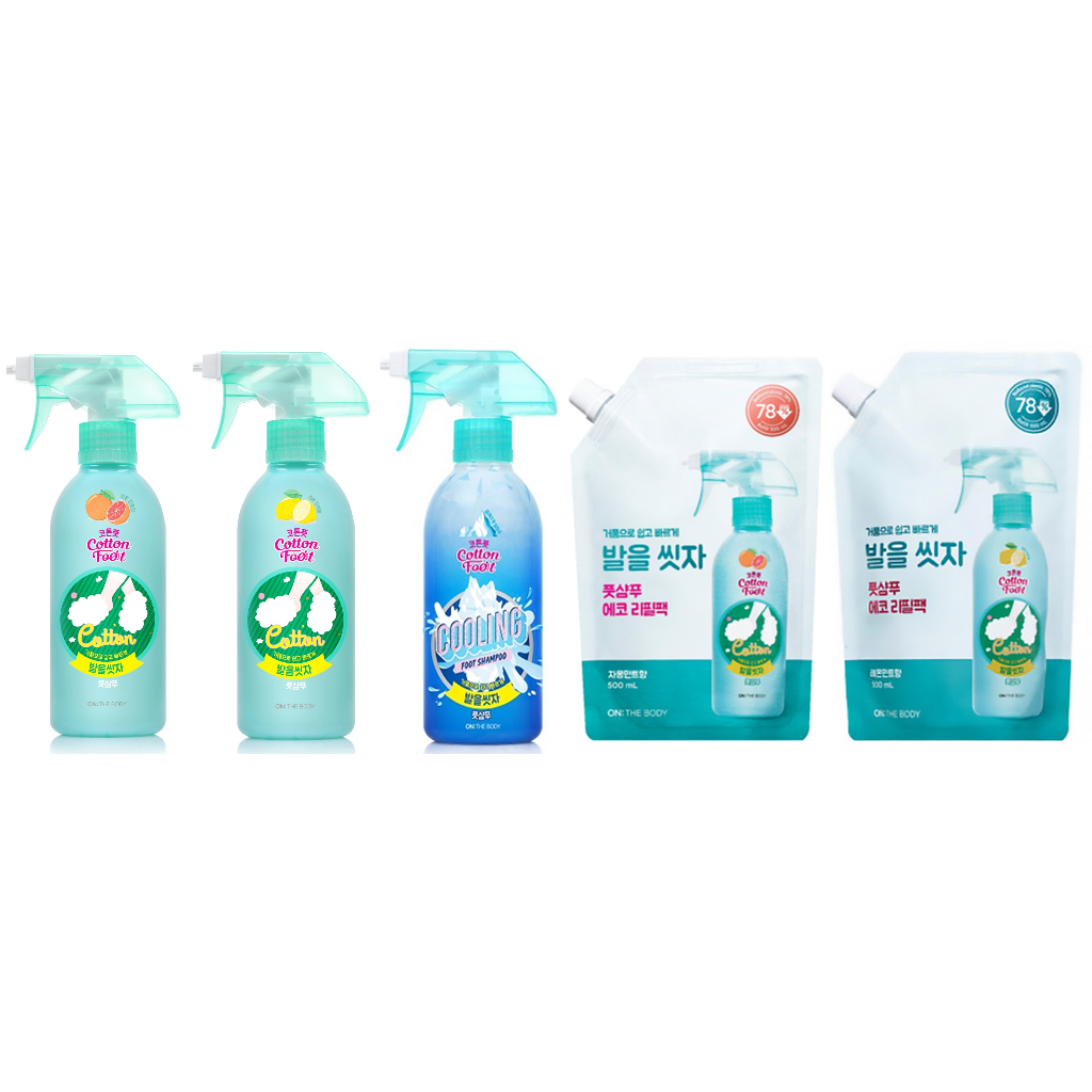 [ON:THE BODY] Cotton Foot Shampoo 385mL (Lemon/Grapefruit/Cooling) / Refill 500mL( Lemon ...