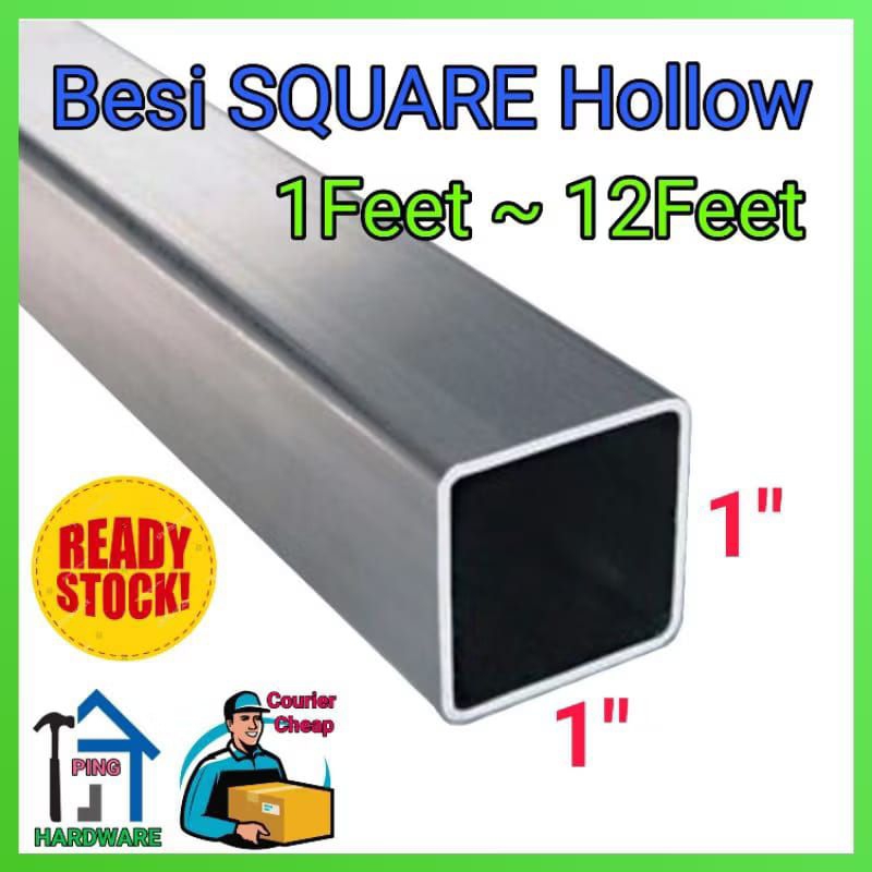 3/4"x3/4" Besi SQUARE Hollow 8feet-12feet (1.2mm) | Shopee Malaysia