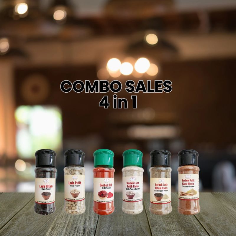 4 botol dalam 1 harga Rempah An Nuur Dalam Botol (Lada Hitam, Lada ...