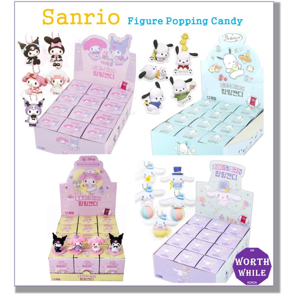Sanrio Figure with Popping Candy /Pochacco, Kuromi, Cinnamoroll, Mamel ...