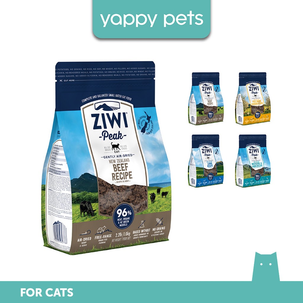 Ziwi Peak Air Dried Cat Food 1kg | Single Protein, Training Treats, Complete Diet, Meal Topper ...