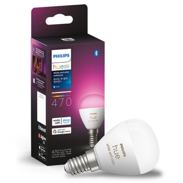 Philips Hue White & Color Ambiance E14 Smart Bulb (5.1W, RGB) | Shopee ...