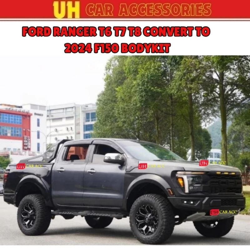 FORD RANGER T6 T7 T8 CONVERT TO 2024 F150 BUMPER BODYKIT FENDER HEAD ...