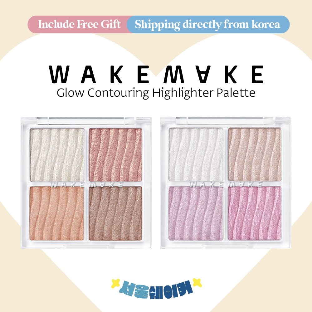 [WakeMake] Glow Contouring Highlighter Palette (2type) | Shopee Malaysia