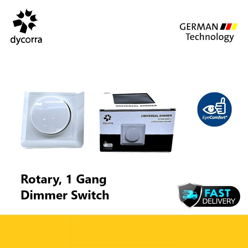 Dycorra LED Universal Dimmer Switch 220V One Gang Two Gang Rotary ...