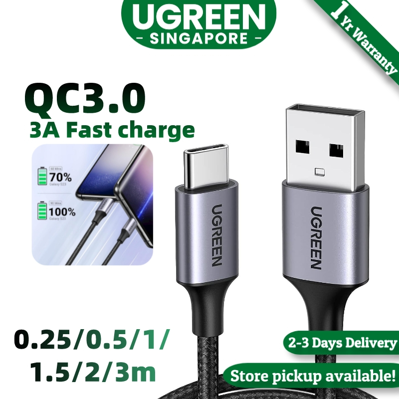 UGREEN USB C Cable Type C Cable, USB A to USB C Lead, QC 3.0 Fast ...