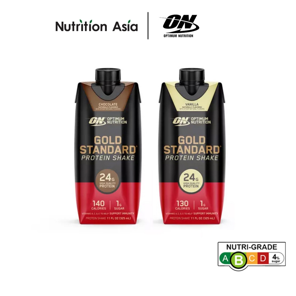 Optimum Nutrition Gold Standard Whey Protein RTD (4 / 12 x 325ml ...