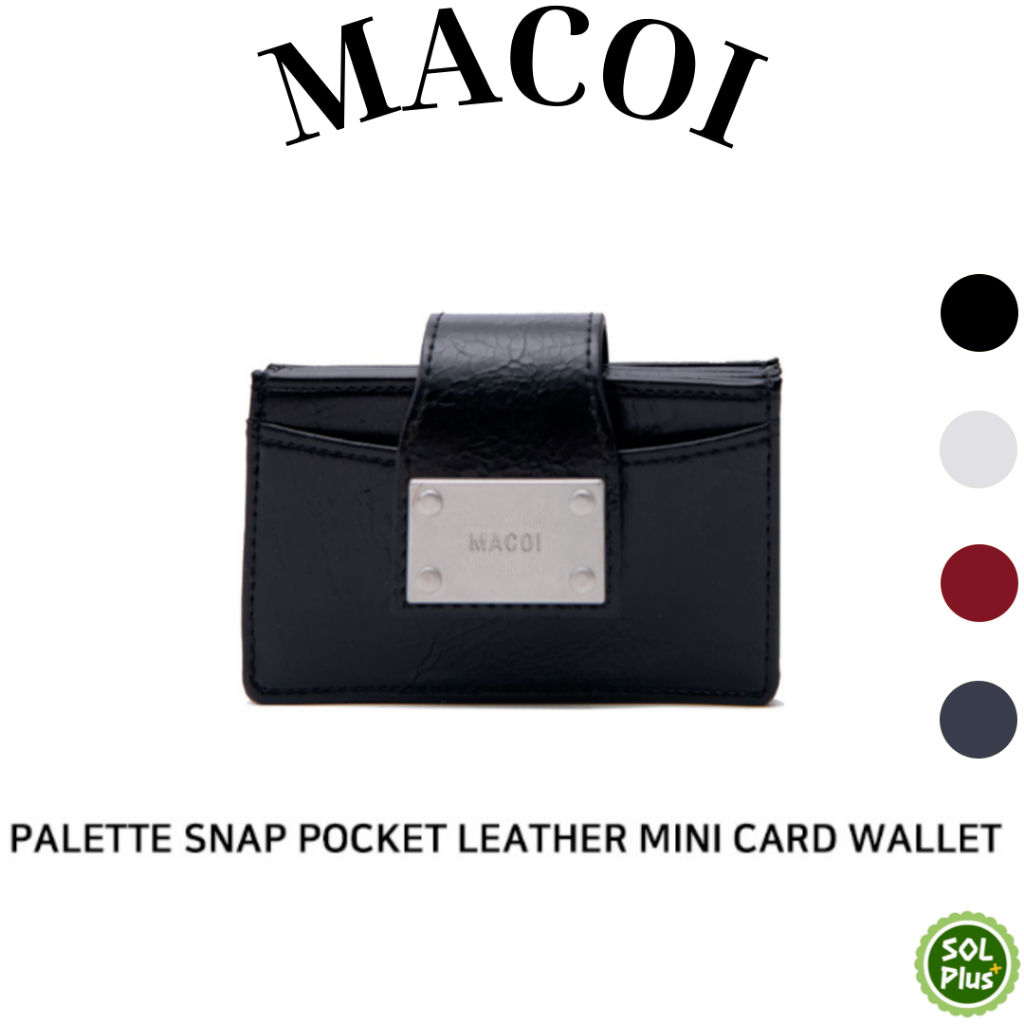 MACOI Palette Snap Pocket Leather Mini Card Wallet | Shopee Malaysia