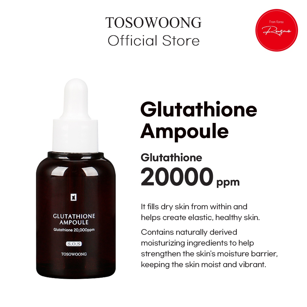 Tosowoong - Glutathione Ampoule 30mL / 20000ppm highly concentrated whitening ampoule | Shopee ...