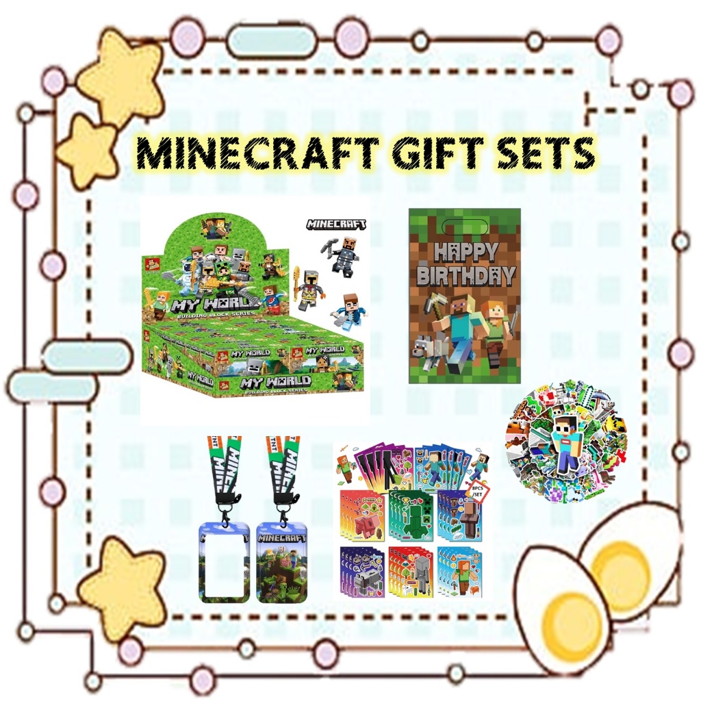 MINECRAFT Bags l Ezlink Card Holder Stickers Body Face Tattoo Building ...