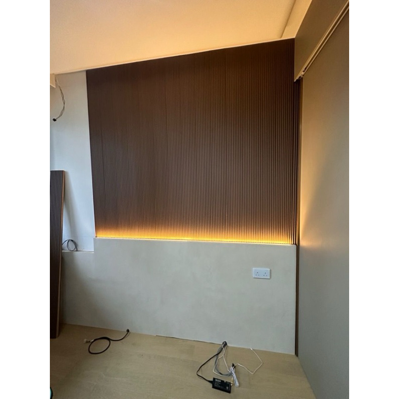 (SG shop) Solid wood fluted panel wall decor pine wood | Shopee Malaysia