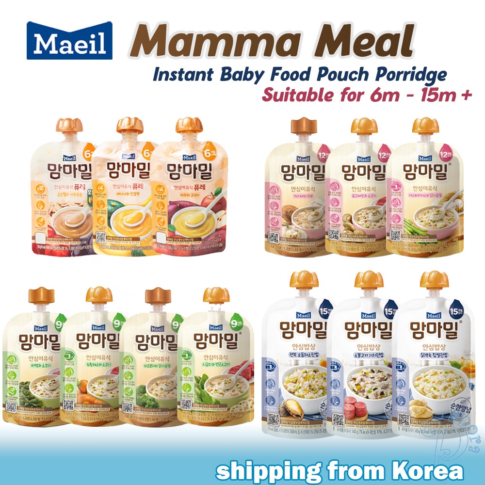 Maeil Mamma Meal Instant Bay Food Pouch porridge / Shipping from Korea | Shopee Malaysia