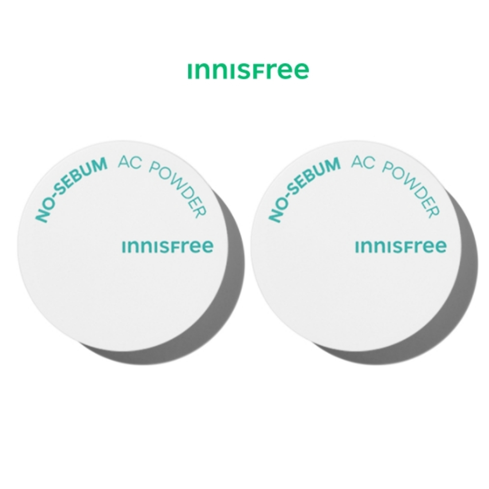 【Innisfree】 1+1 No Sebum AC Powder 5G #Hypoallergenic powder #Excessive ...