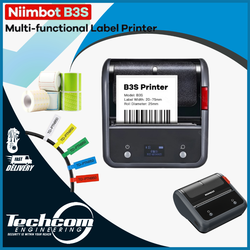 Niimbot B3S: Inkless Bluetooth Label Printer for Clothing, Barcode, Small Business (25-75mm ...