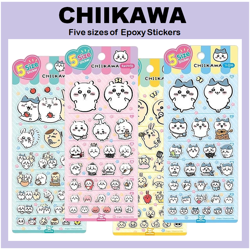[CHIIKAWA] Five sizes of Epoxy Stickers CHIIKAWA Deco Sticker | Shopee ...