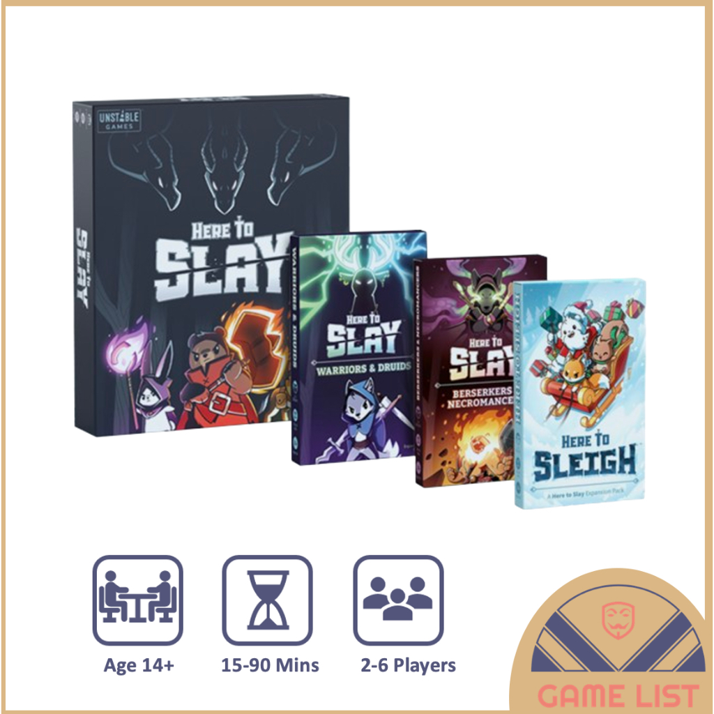 [Local Store] Here to Slay Card Game Board Game Base Game and Expansion ...