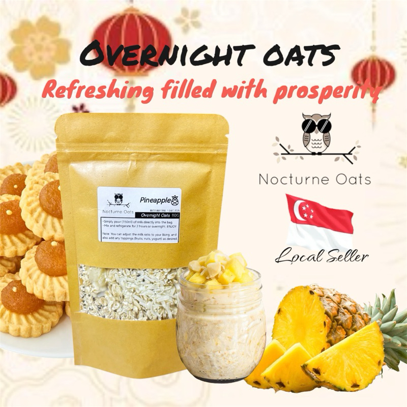 SG Overnight oat premix 80g (Pineapple tart) | Shopee Malaysia