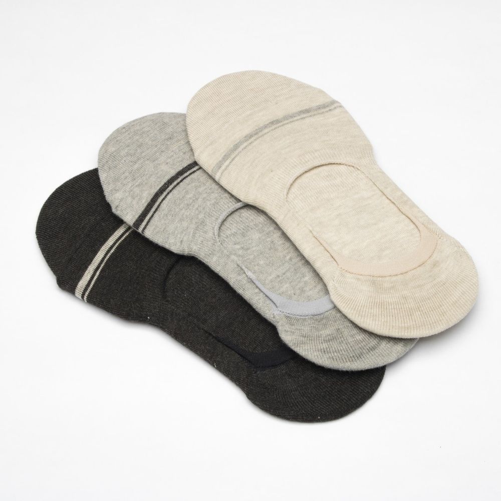 No Show Socks Low Cut Copper Fabric Socks (3 Pairs)_ Antibacterial ...