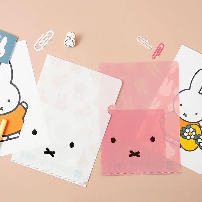 Miffy 2pockets PP A4 Document File Folder Paper L Holder Cute Korean ...