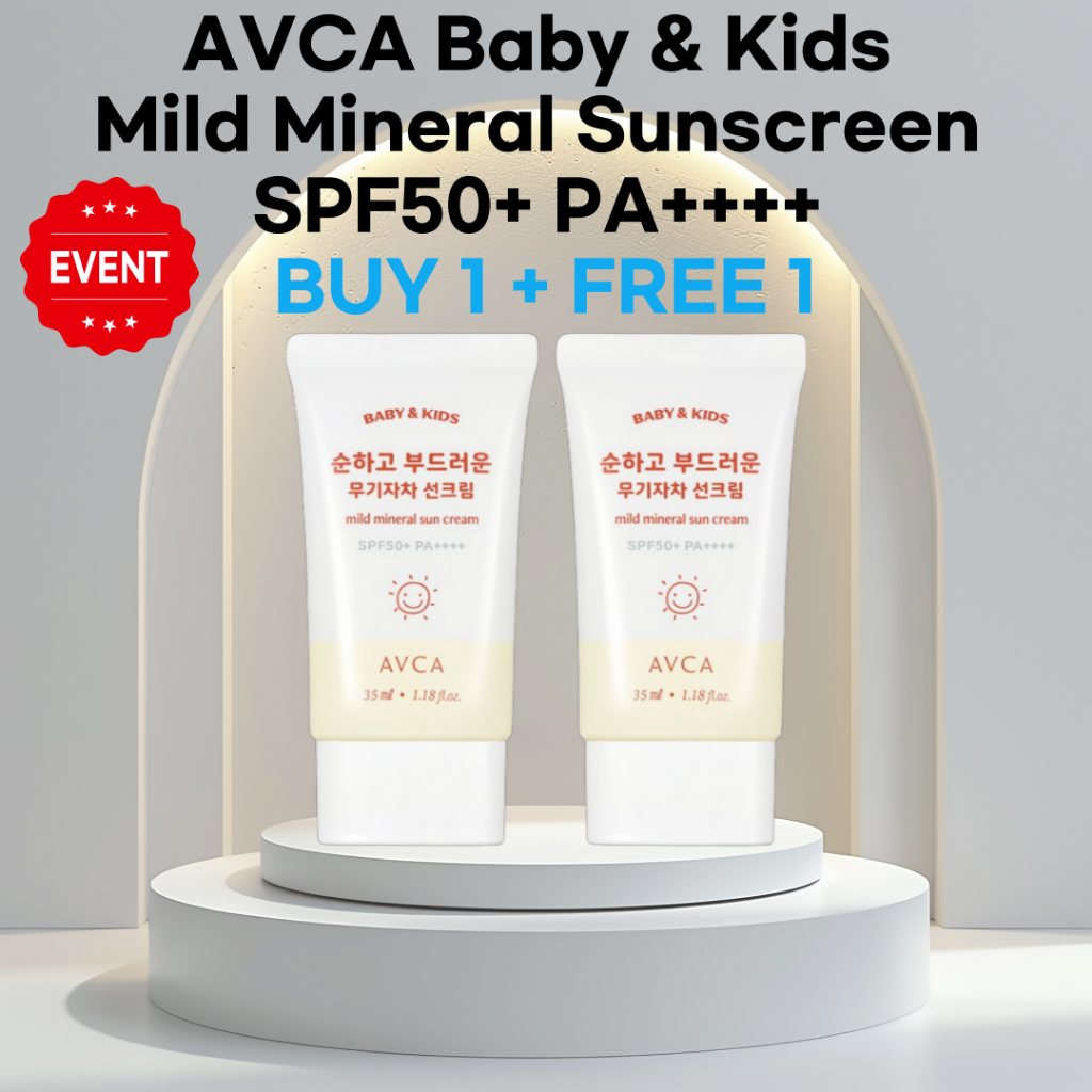 [1+1] AVCA Baby & Kids Mild Mineral Sunscreen SPF 50+ PA++++ 35ml ...