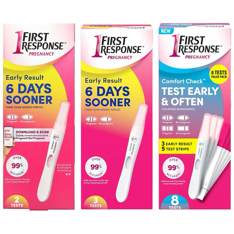 First Response Early Result Pregnancy Test Kit, box of 2 3 8 tests ...
