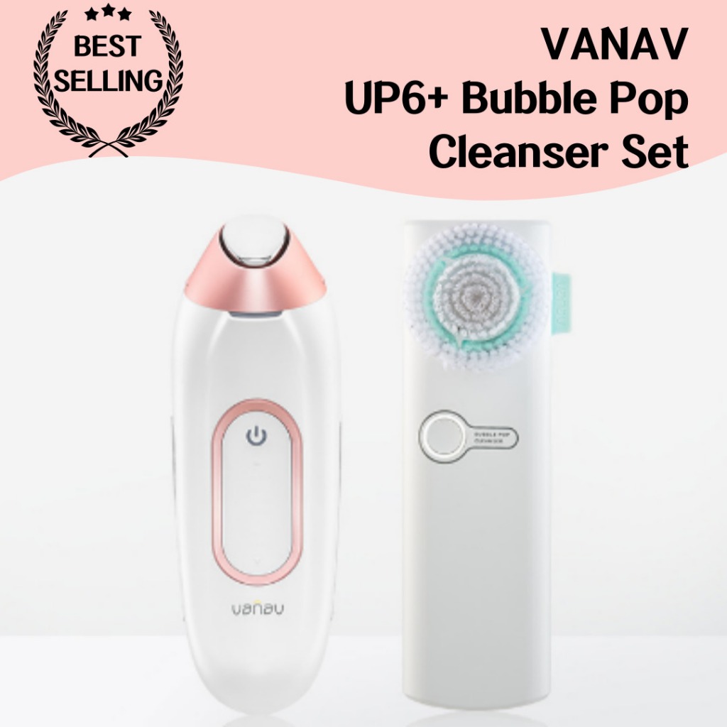VANAV UP6+Bubble Pop Cleanser Set - 6-in-1 Galvanic Ion Massager/Beauty Device/Face Massage ...