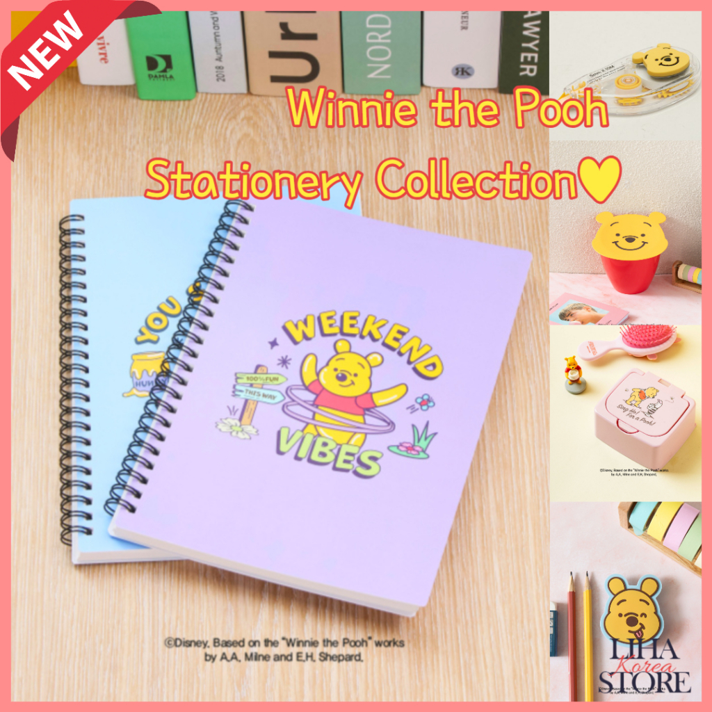Korea Daiso Disney Winnie the Pooh Notebook Notepad POOH Memopad ...