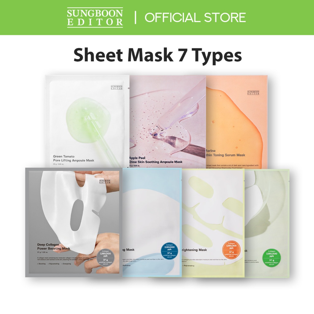 [Sungboon Editor] Mask Sheet Collection (7 Type) | Shopee Malaysia
