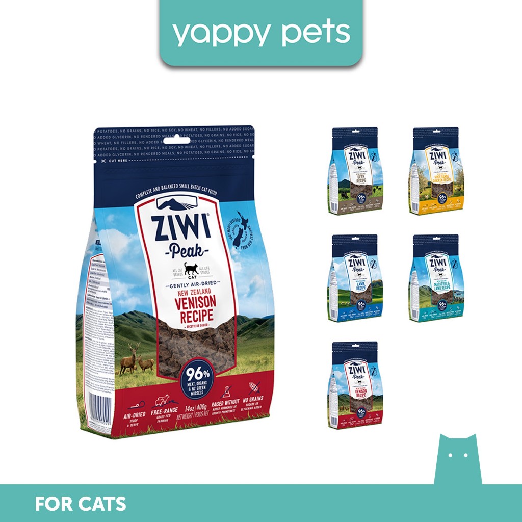 Ziwi Peak Air Dried Cat Food 400g | Single Protein, Training Treats, Complete Diet, Meal Topper ...