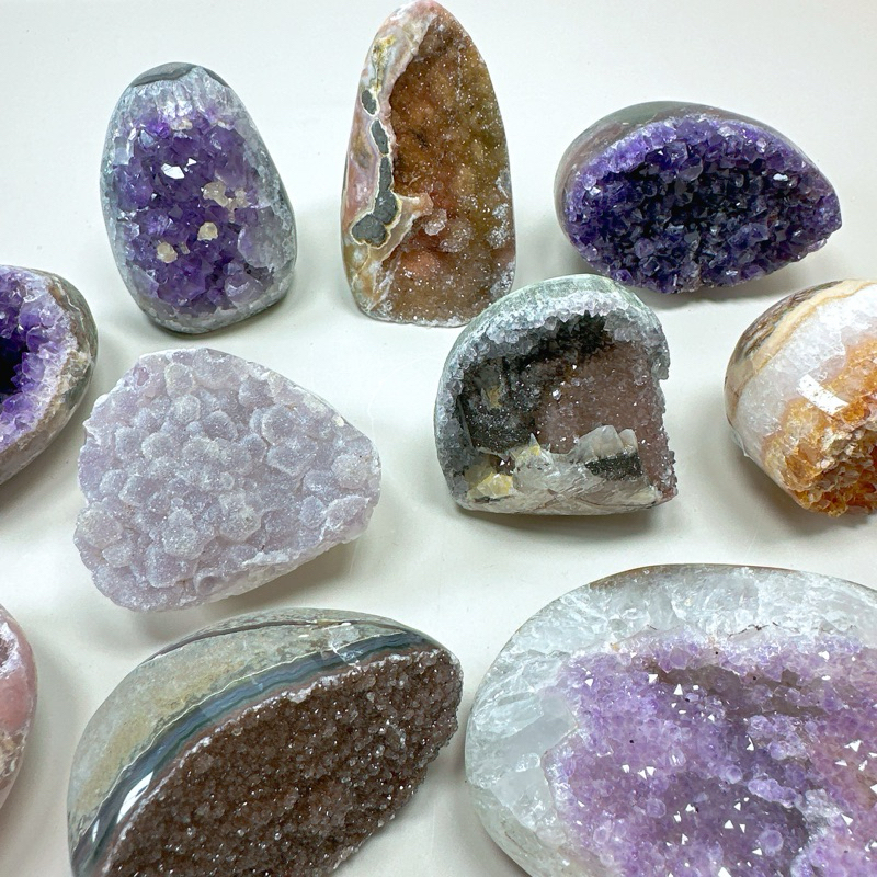 [SG] Amethyst Geode Calcite | Natural Crystal Stone | For Him Her ...