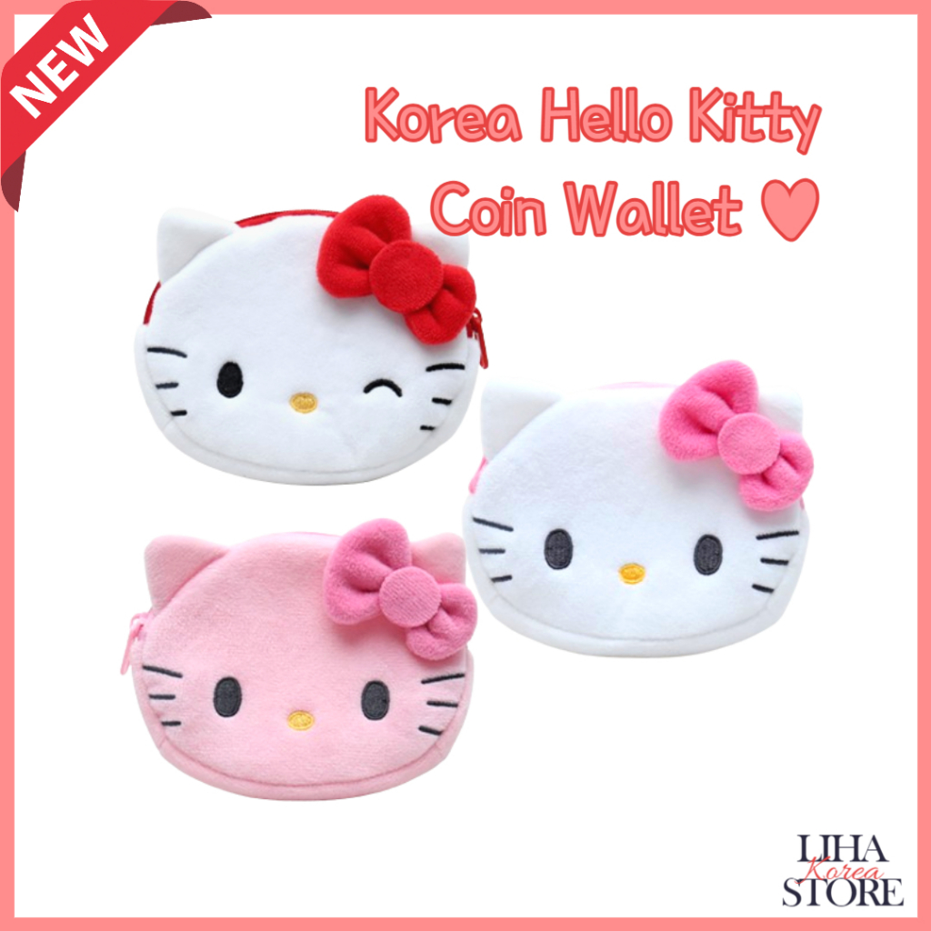 Korea Daiso Sanrio Hello Kitty Coin Wallet Card Wallet Hello Kitty ...