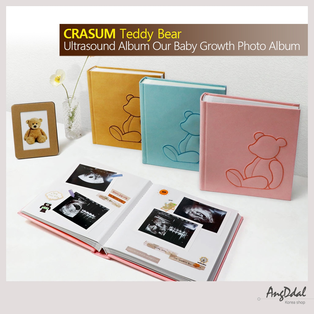 [CRASUM] Teddy Bear Ultrasound Album | Our Baby Growth Photo Album ...