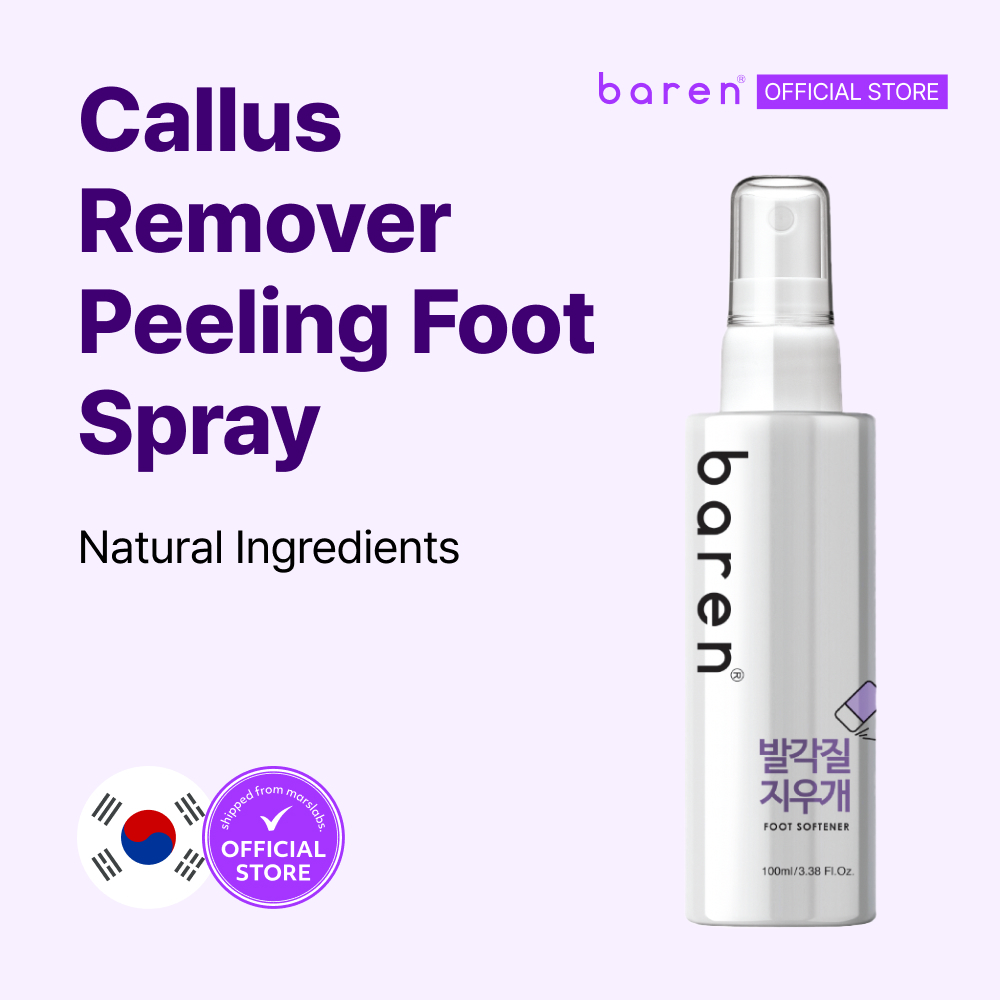 BAREN Callus Remover Peeling Foot Spray, 100ml [Instant Foot Peeling ...
