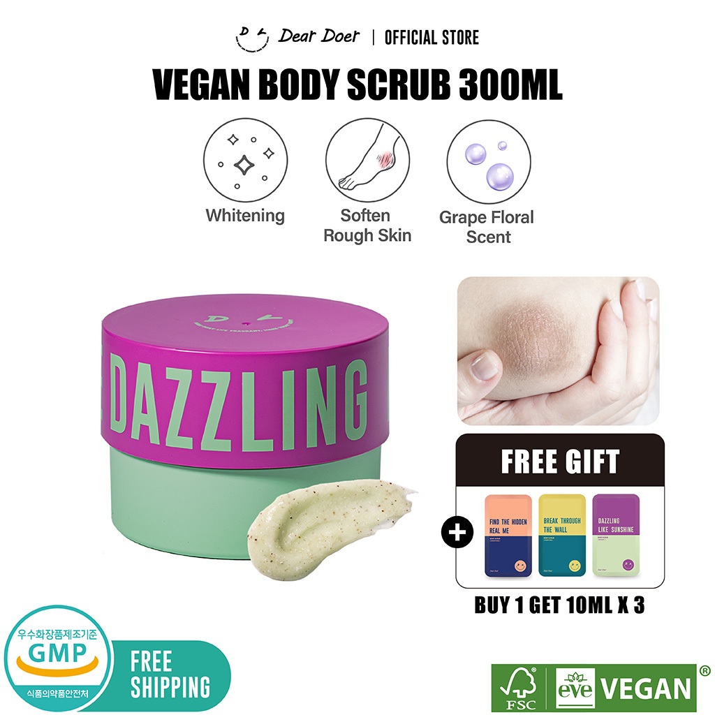 [Dear Doer] Dazzling Body Scrub, Exfoliating Body Scrub For Dark Spots, Whitening Skin, Deep ...