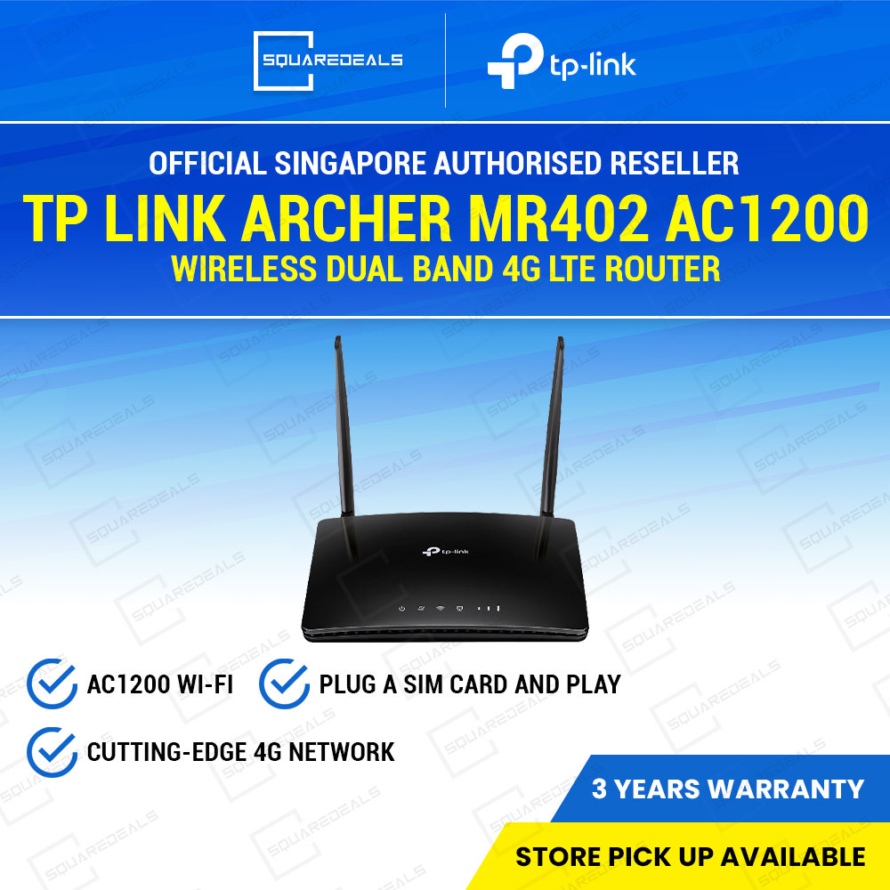 TP Link Archer MR402 AC1200 Wireless Dual Band 2.4Ghz and 5Ghz 4G LTE ...