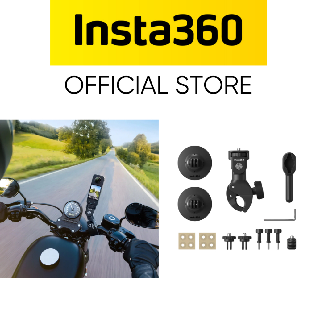 Insta360 Motorcycle Mount Bundle - X5 / Ace Pro 2 /X4/ GO 3S / Ace Pro / Ace/ GO 3/ X3/ ONE RS ...