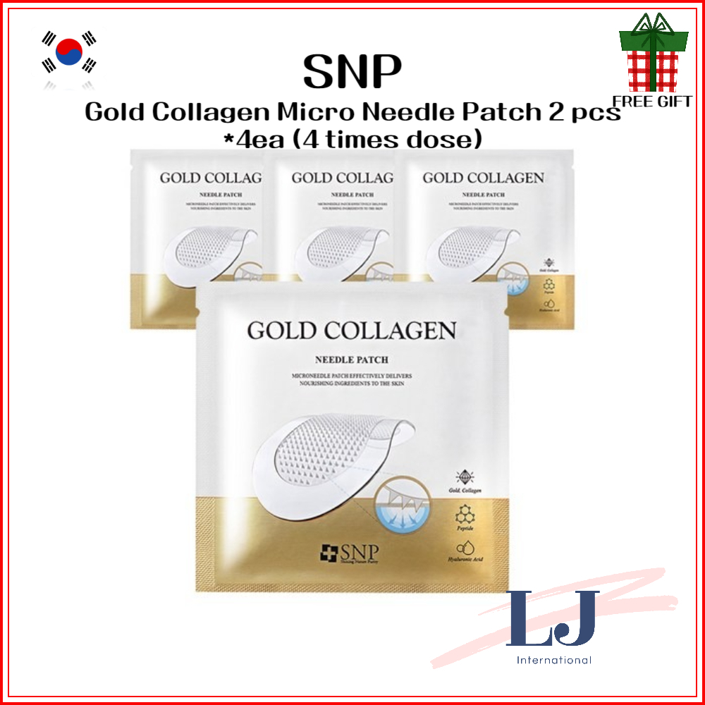 SNP Gold Collagen Micro Needle Patch 2 pcs *4ea (4 times dose) | Shopee ...