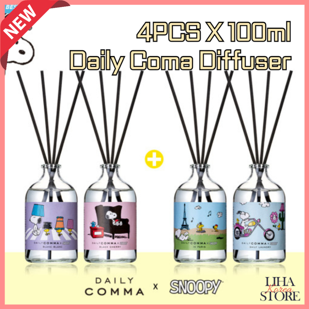 (2+2)Daily Comma Snoopy 100ml 6tpes Perfume Diffuser Gift Set Birthday ...