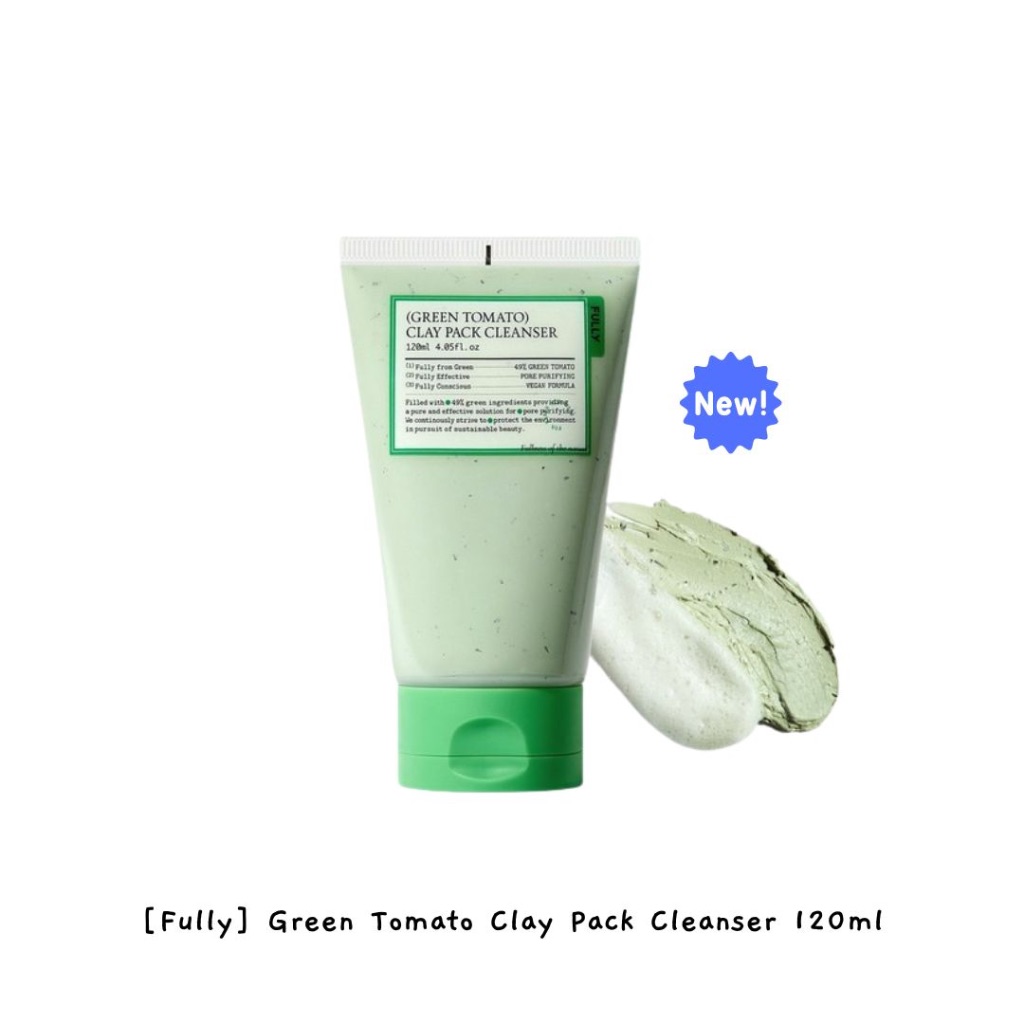[Fully] Green Tomato Clay Pack Cleanser 120ml / k-beauty | Shopee Malaysia
