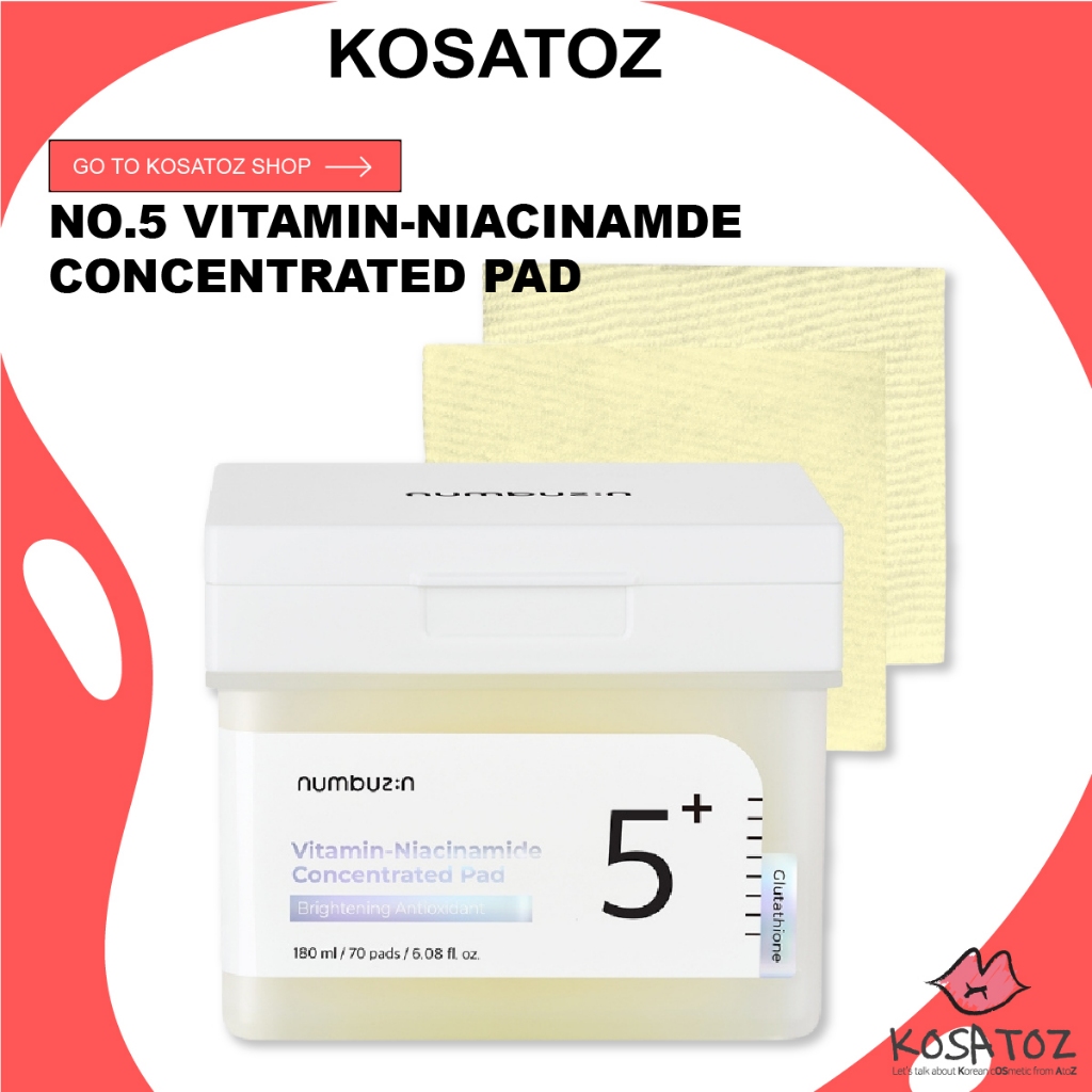NUMBUZIN No.5 Vitamin-Niacinamide Concentrated Pad 180ml (70Pads) | Shopee Malaysia
