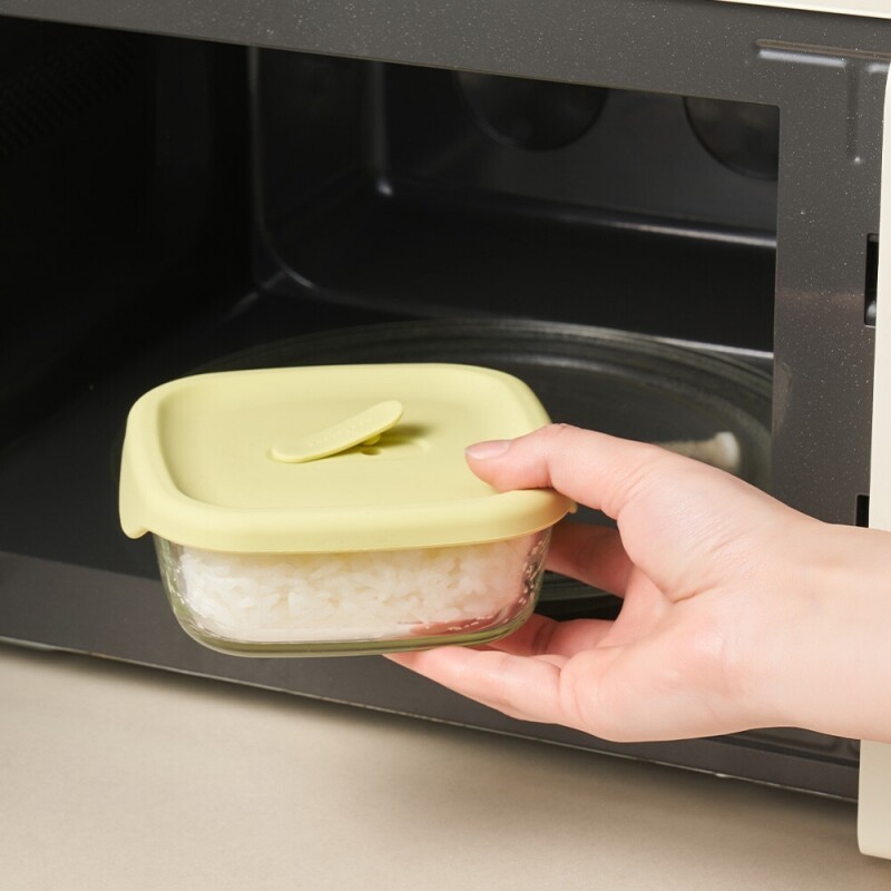 LocknLock Easy Meal Lite 410ml (2P) 320ml (3P) Heat-Resistant Glass Rice Container Food Storage ...
