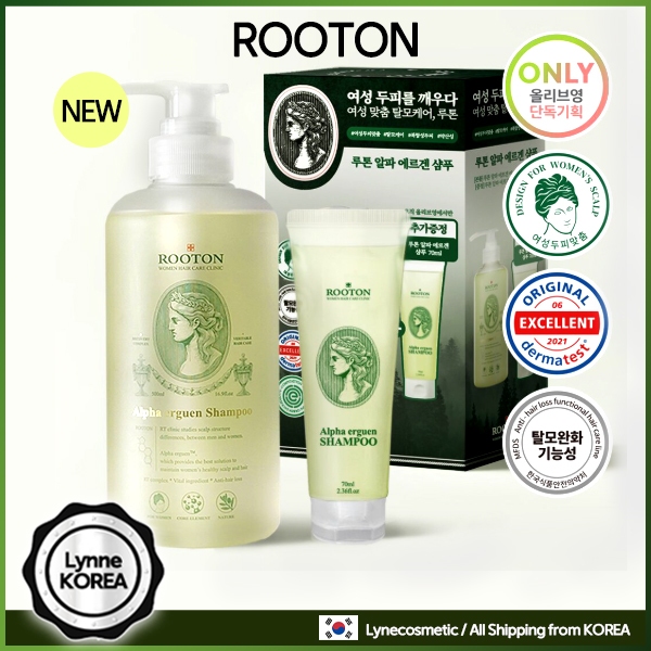 ROOTON Alpha Erguen Shampoo 500mL+70mL Special Set | Shopee Malaysia