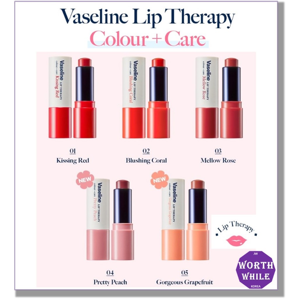 Vaseline / ️Big Sale /Lipstick Lip Therapy Color + Care Lip Balm 5 ...