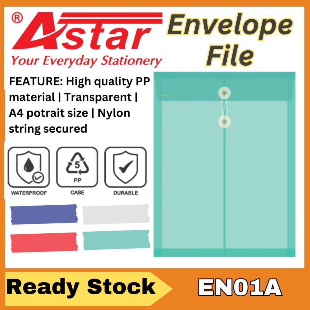 (Price for 12pcs)Astar Envelop File / Transparent File / Portrait ...