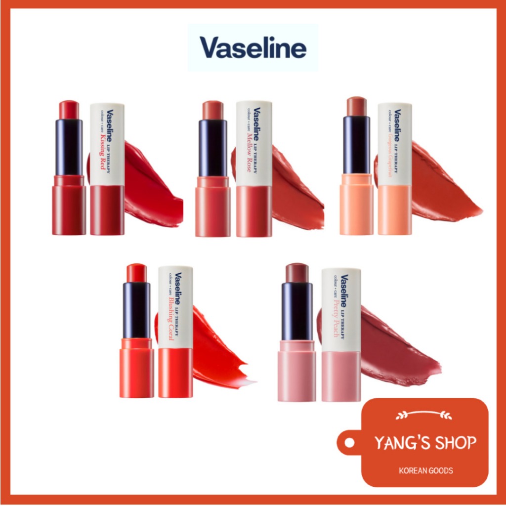 [Vaseline] Lipstick Lip Balm Therapy Colour + Care (5 Colors) | Shopee ...