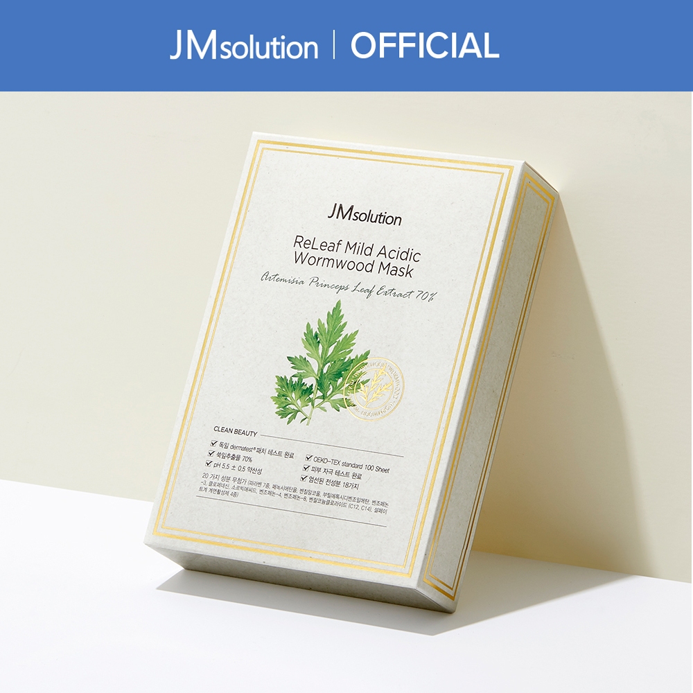 [JMsolution] releaf mild acidic wormwood mask (10sheets) | Shopee Malaysia