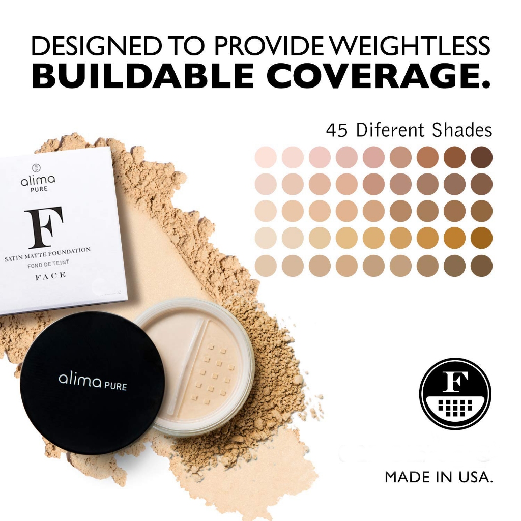 Alima Pure Satin Matte Foundation 4.5g Beige, Cool | Mineral Makeup ...