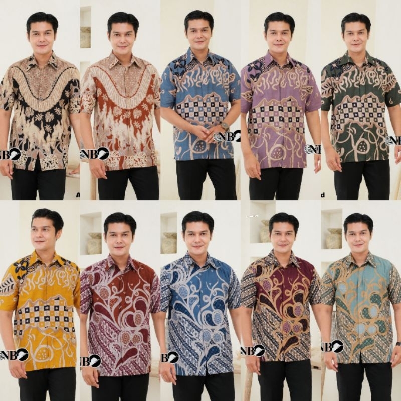 KEMEJA Men's Batik Uniforms Batik Work Clothes Men's Short Sleeve Batik ...
