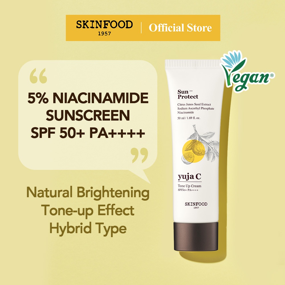[SKINFOOD Official] Yuja C Tone Up Hybrid Sunscreen 50ml SPF50+ PA ...