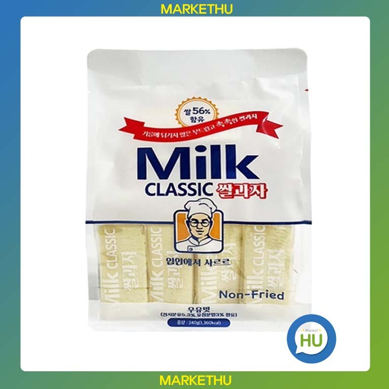 Milk Classic Non-Fried Rice Snack 240g/2024 Korea's SNS Hot Item, Rice ...